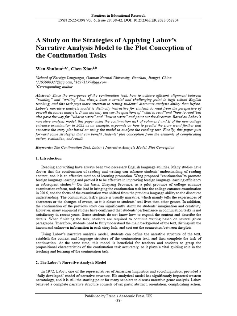 labov application | PDF | Narrative | Narration