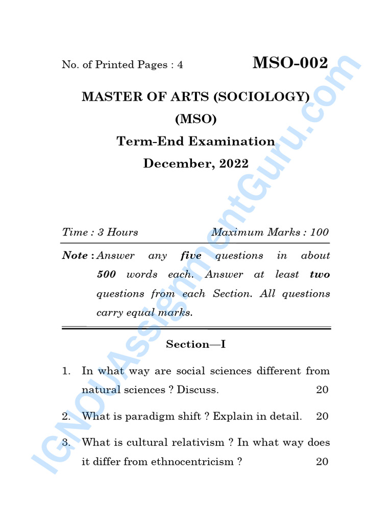 26._Dec_2022 MSO-002 IGNOUAssignmentGuru.com | PDF | Methodology | Liberal Arts Education
