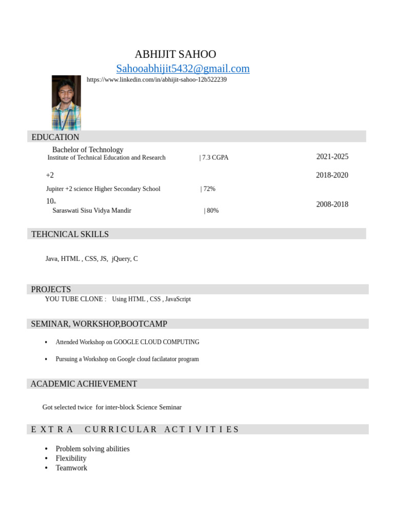2041004110_MANISHA_DASH_RESUME | PDF