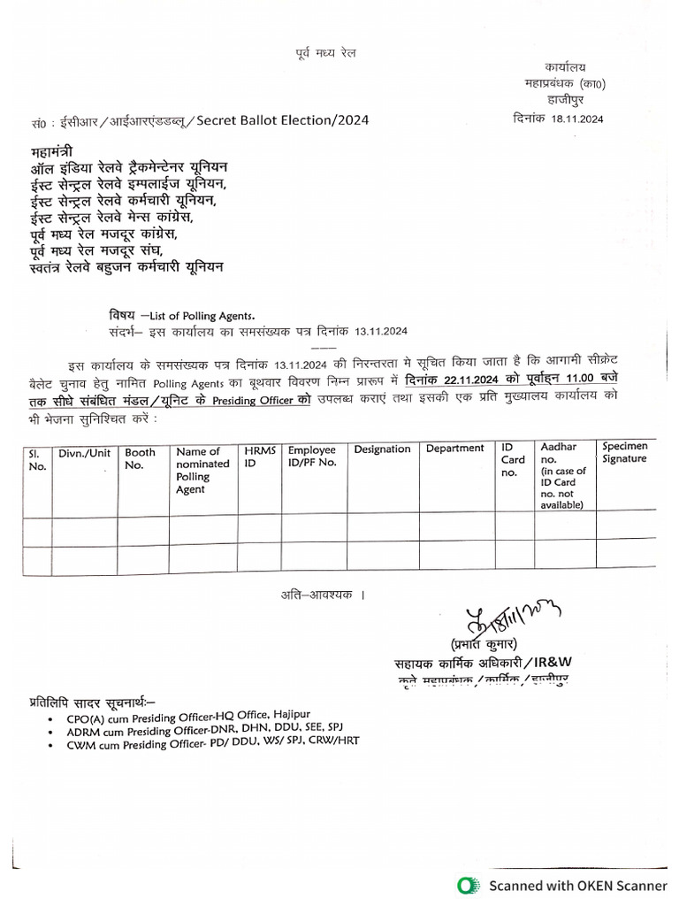List of Polling Agents | PDF