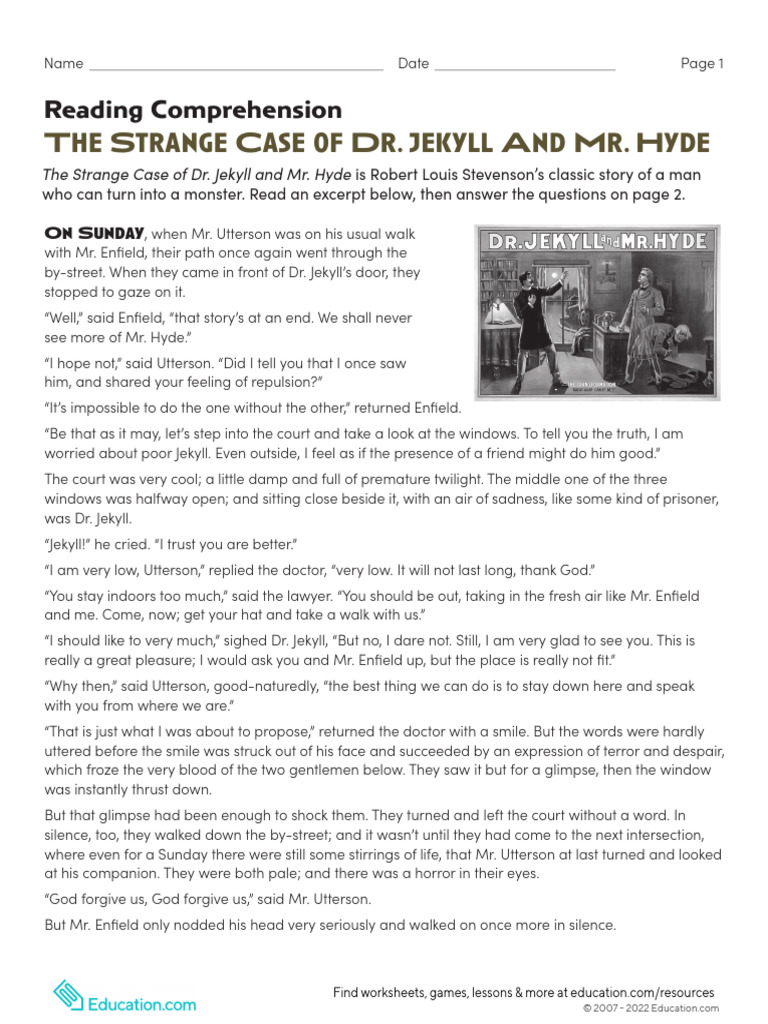 dr-jekyll-and-mr-hyde | PDF | Strange Case Of Dr Jekyll And Mr Hyde