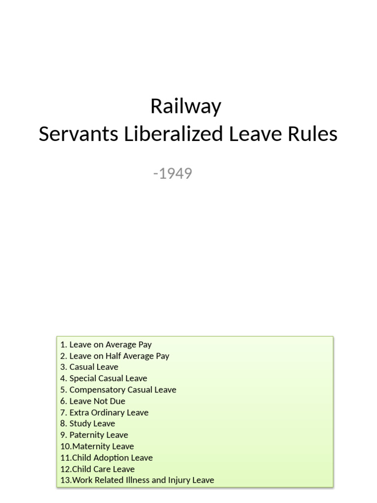 Leave Rules | PDF