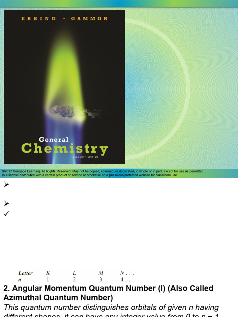 Chem 101 Chapter 7 Quantum Theory | PDF