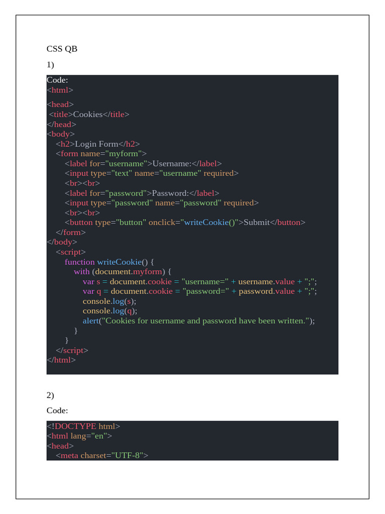Css Qb 1 To 10 Pdf Cookie Cyberspace