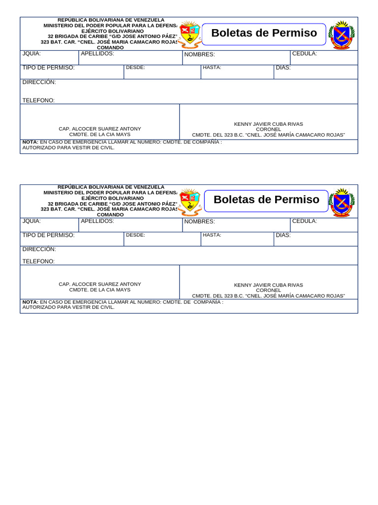 Boletas de Slddo | PDF | Militar | Venezuela