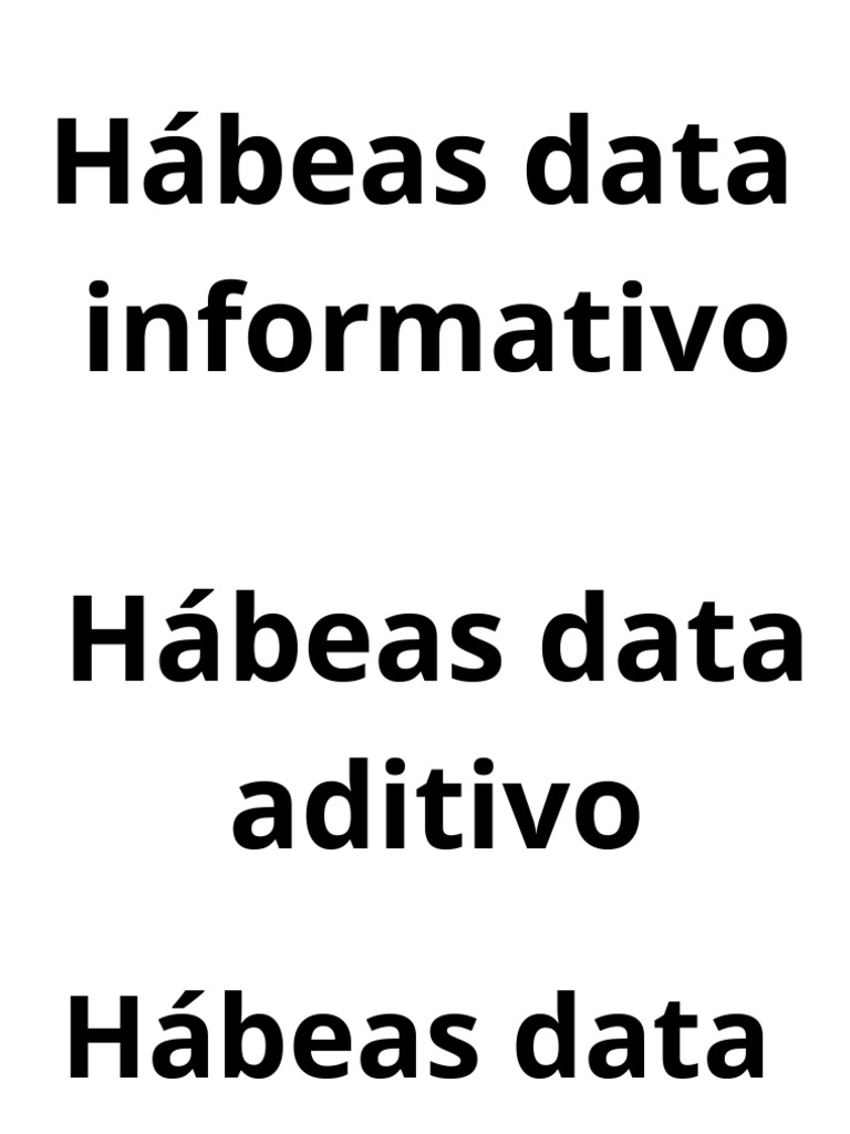 Derechos de Hábeas Data | PDF