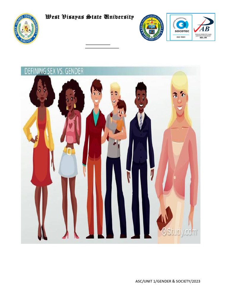 SS 116 Gender Society Module 1 | PDF | Gender | Gender Studies