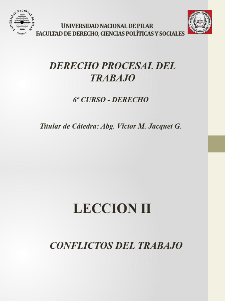 Lección 2 | PDF | Derecho laboral | Ley procesal