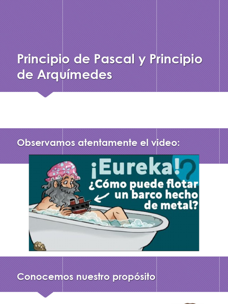 3B Sesión de Refuerzo Principio de Pascal y Principio de Arquímedes | PDF | Densidad ...