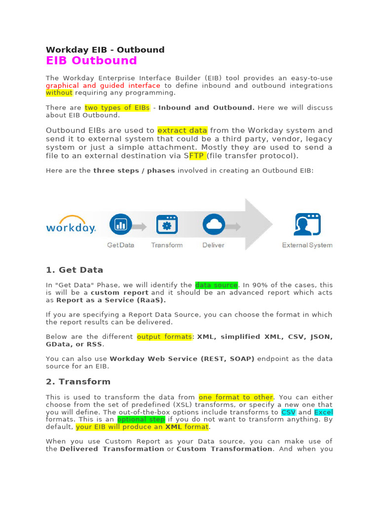 Workday EIB Steps by Step | PDF | Web Service | Computing