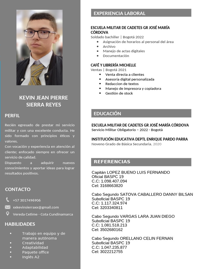 Kevin Sierra CV 2023 | PDF