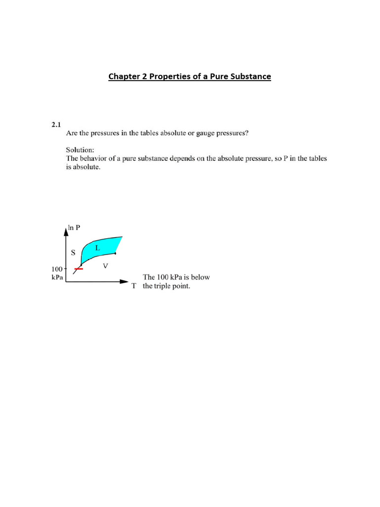 Chapter 2 Properties of A Pure Substance | PDF | Liquids | Water