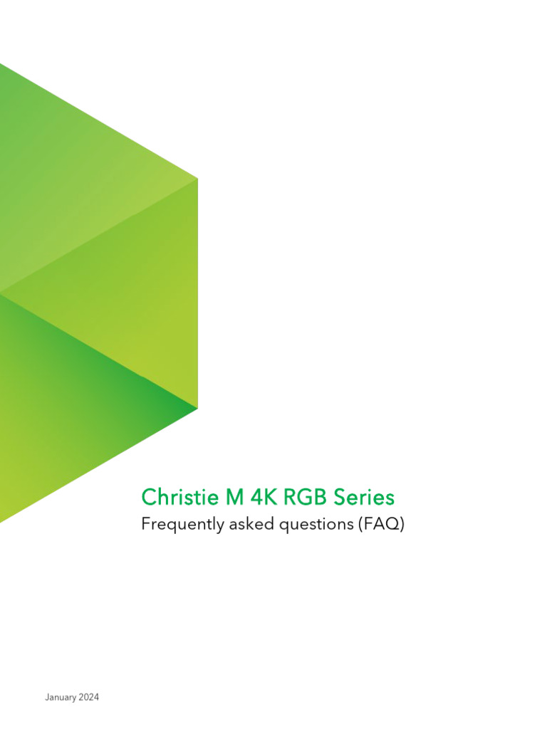 christie_m_4k_series_rgb_FAQ | PDF | Color | Frame Rate