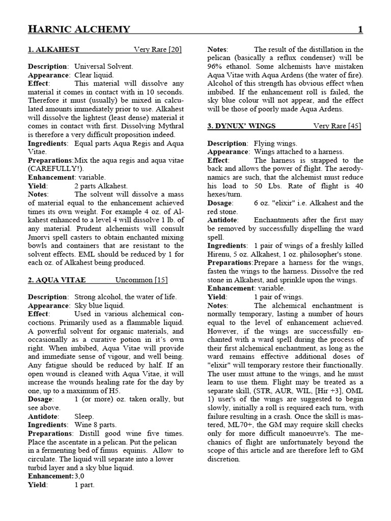 Harnic Alchemy | PDF | Alchemy | Ethanol