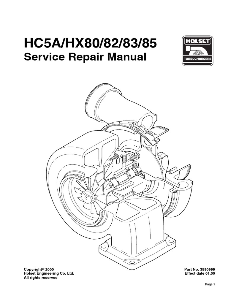 Holset_Manual Servicio_HC-5A-HX-80,82,83,85 | PDF | Turbocharger | Bearing (Mechanical)