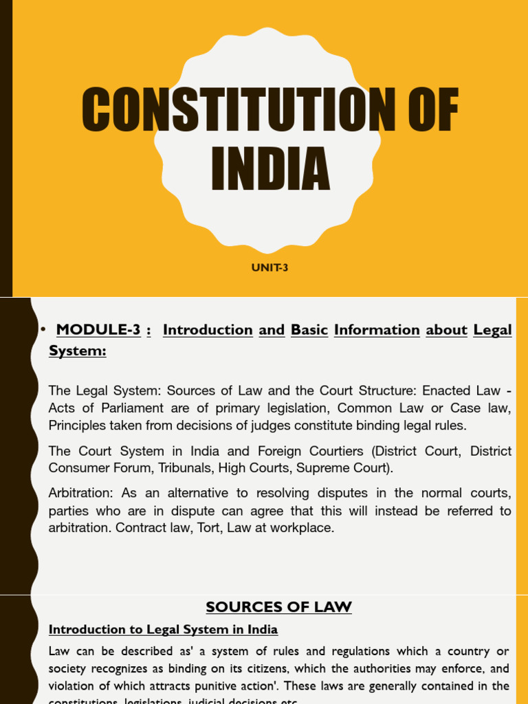 COI- UNIT-3(complete) | PDF | Tort | Arbitration