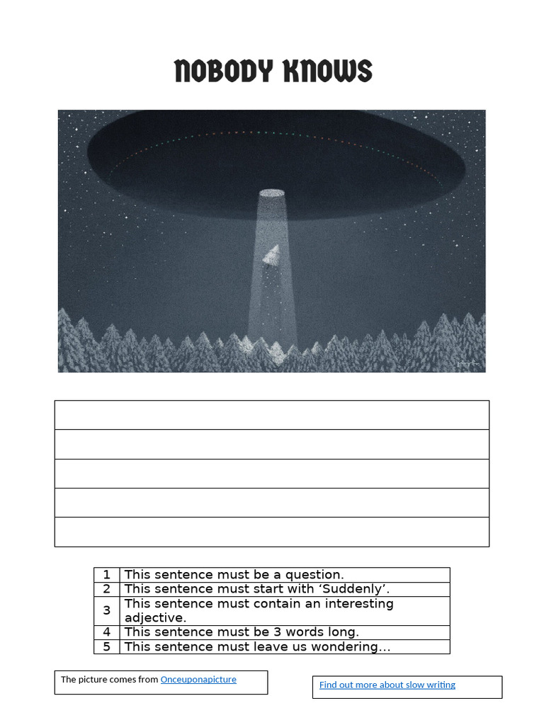 Pictures For Slow Writing | PDF