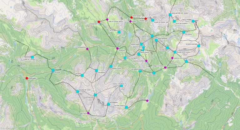 Monte Piana Map | PDF