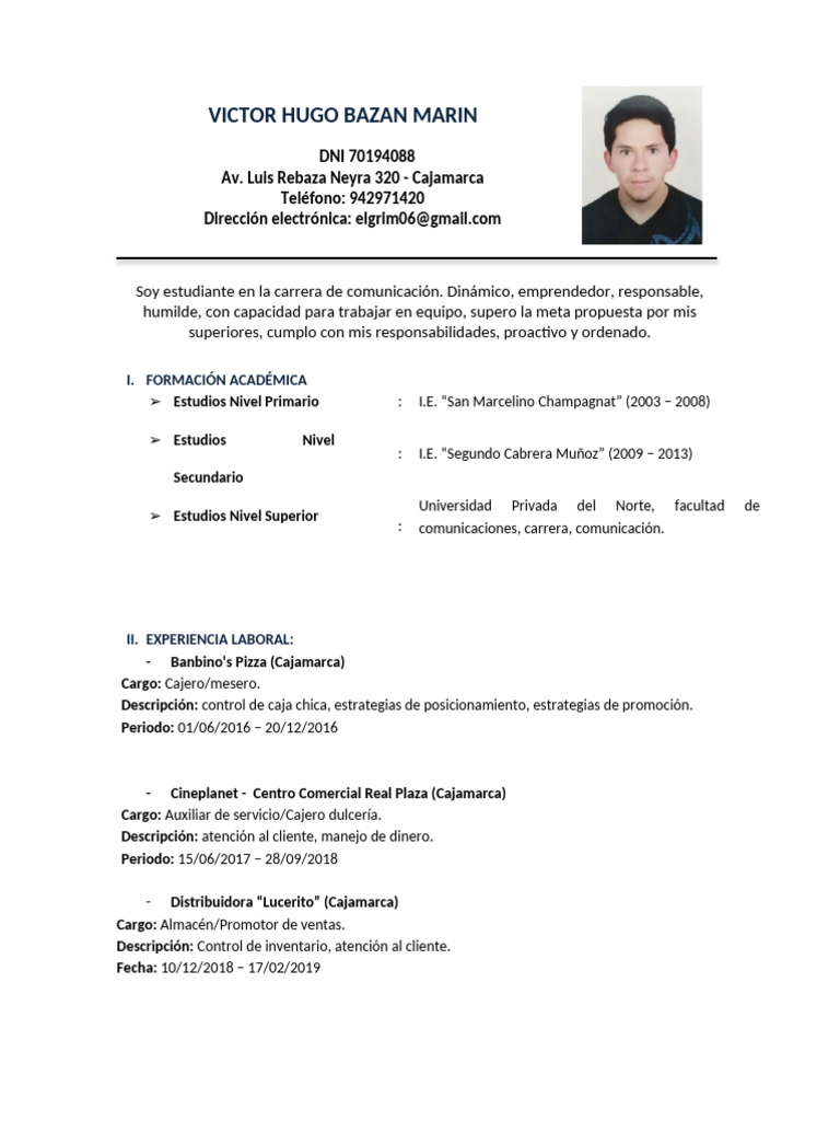 CV victor | PDF