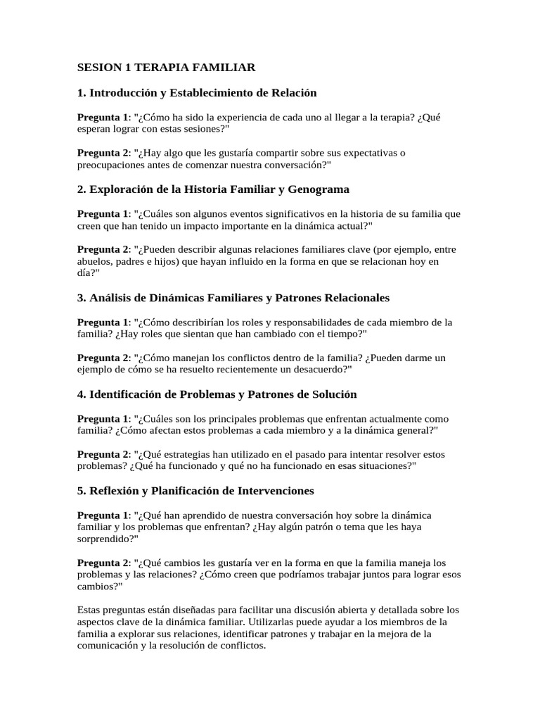 Terapia Familiar: Dinámicas y Estrategias | PDF | Terapia familiar ...