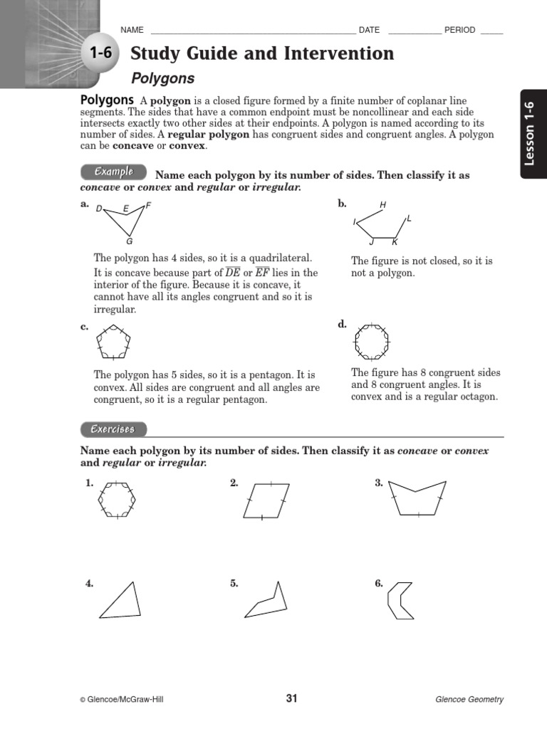 1-6 Polygons | PDF | Area | Polygon