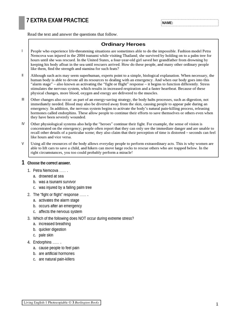 LE1_AIO_EEP7 | PDF | Fight Or Flight Response | Stress (Biology)