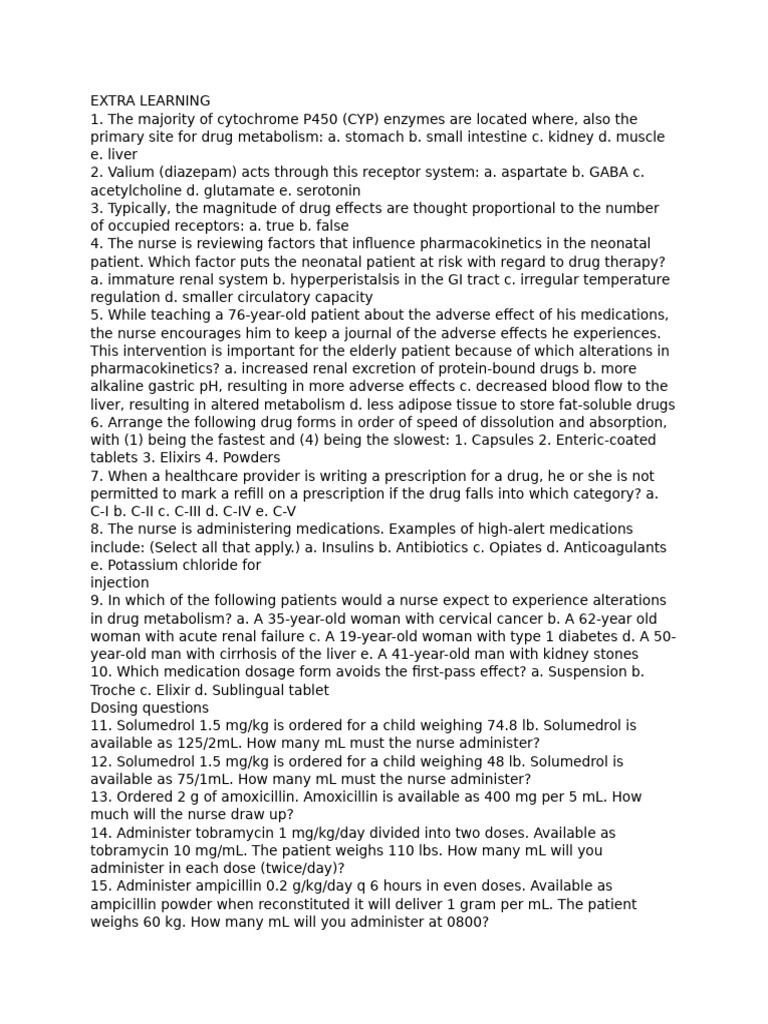 Extra Learning | PDF | Allergy | Medical Specialties