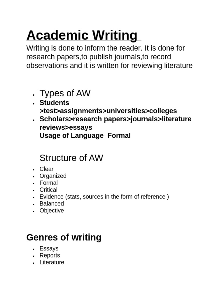 Academic Writing Lecture Notes Lecture 10 | PDF | Essays | Enterprise ...