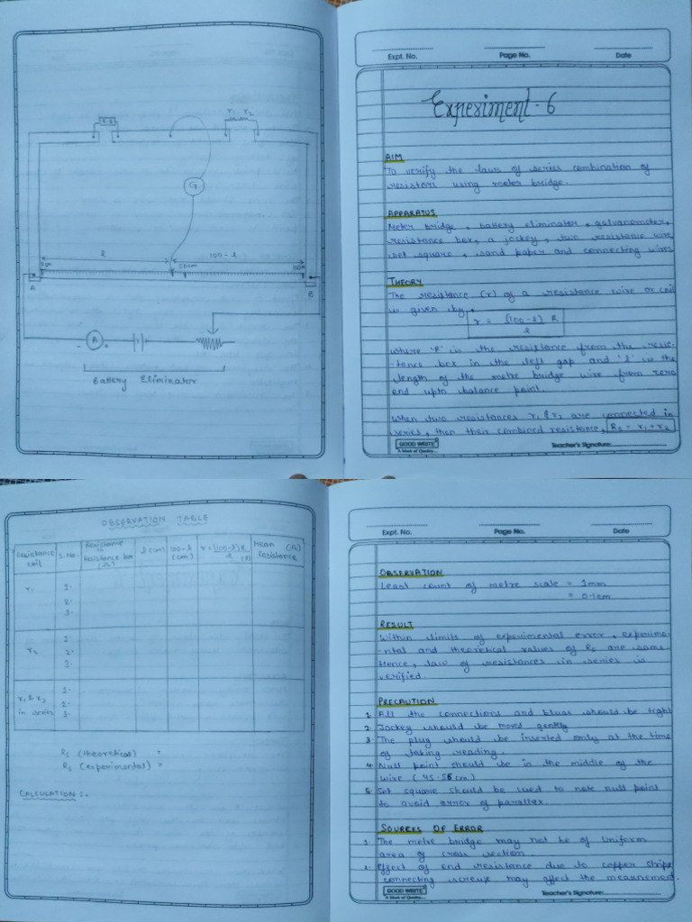 Experiment 6 PHYSICS | PDF