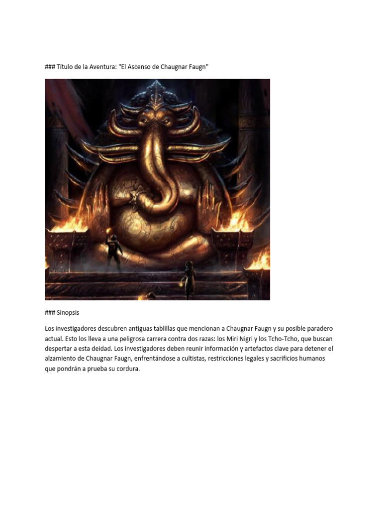 El Alzamiento de Chaugnar Faugn | PDF