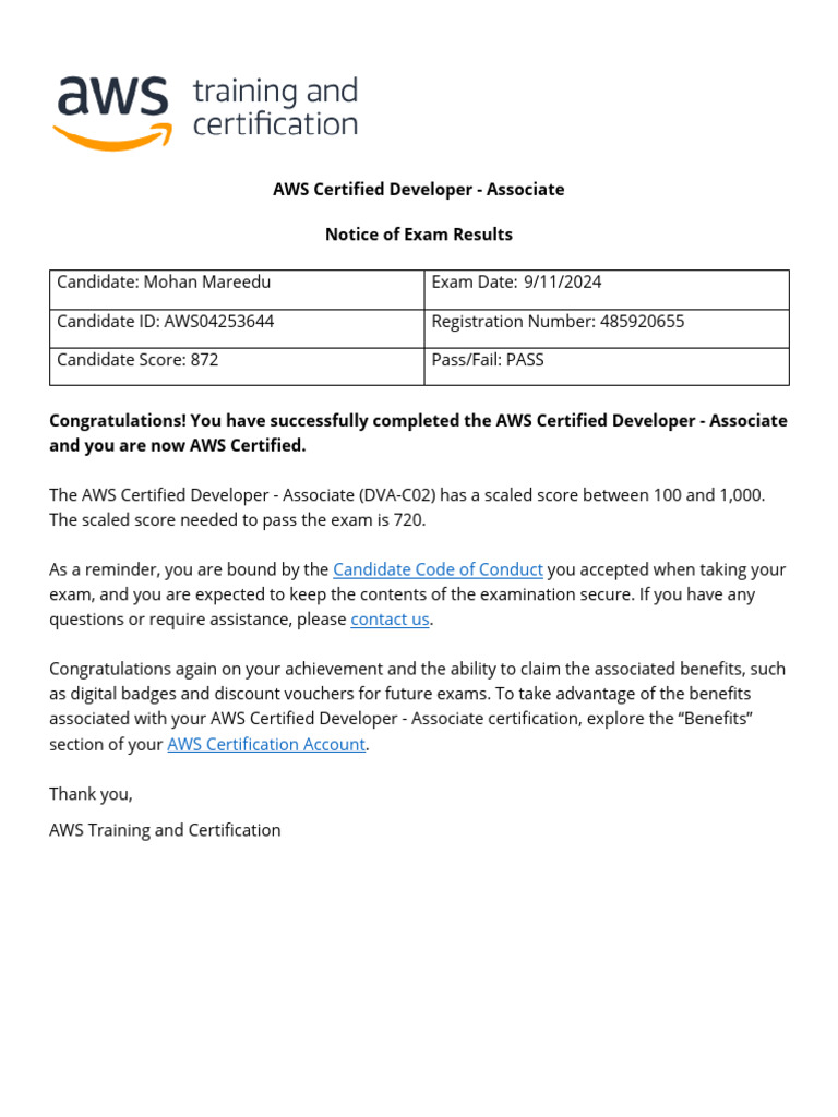 AWS Certified Developer - Associate | PDF
