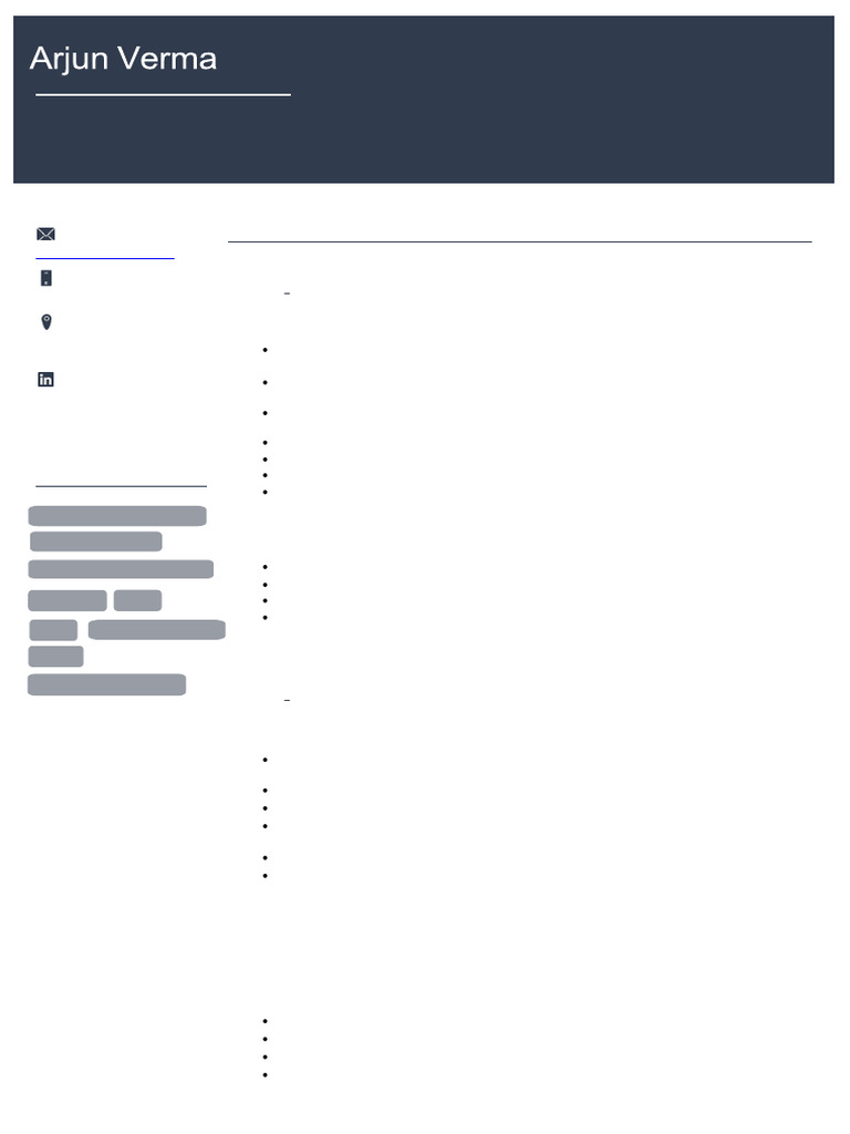 Arjun Verma Resume | PDF | Business