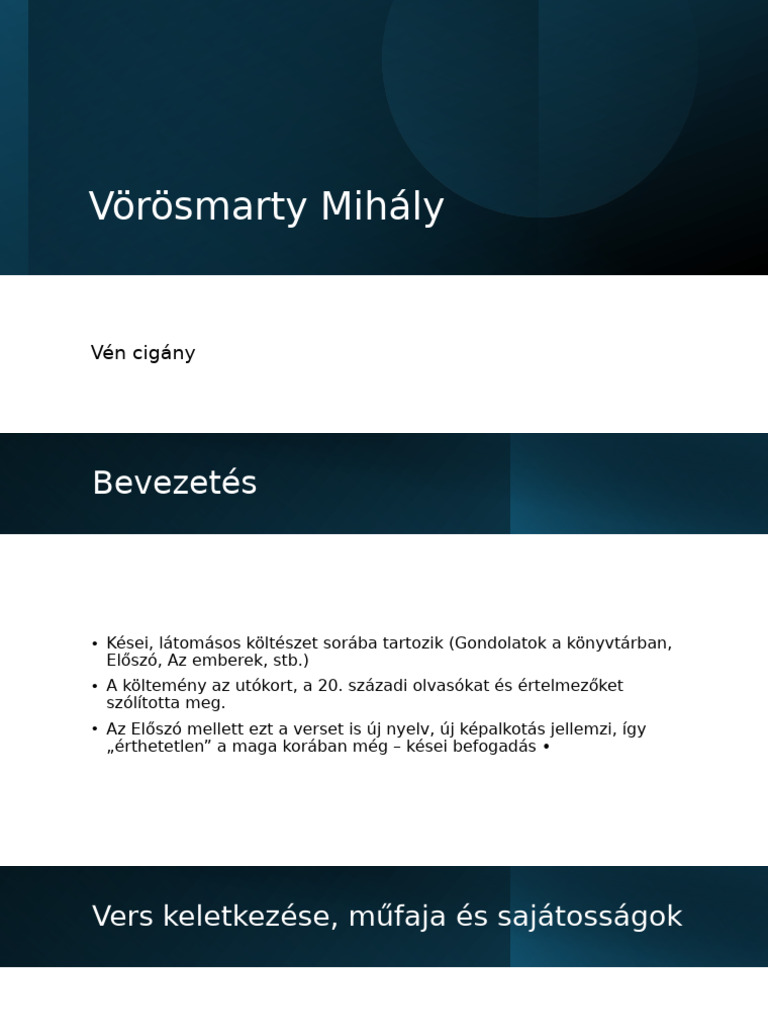 Vörösmarty Vén Cigány | PDF