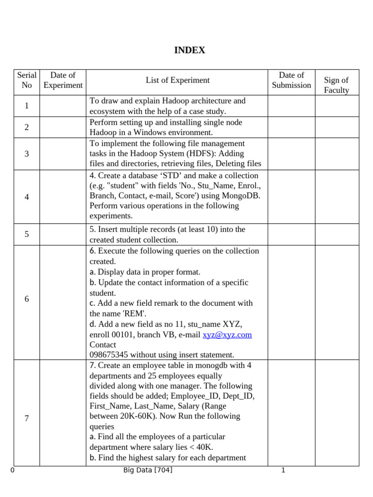 BIG data master | PDF | Apache Hadoop | Database Index