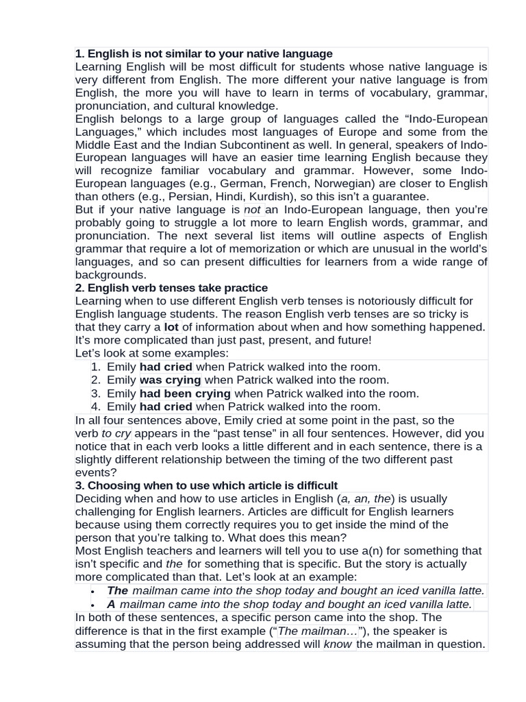 1 | PDF | English Language | Vocabulary