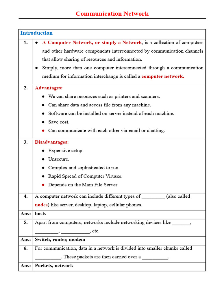 Overview of Computer Networks and Communication | PDF | World Wide Web ...