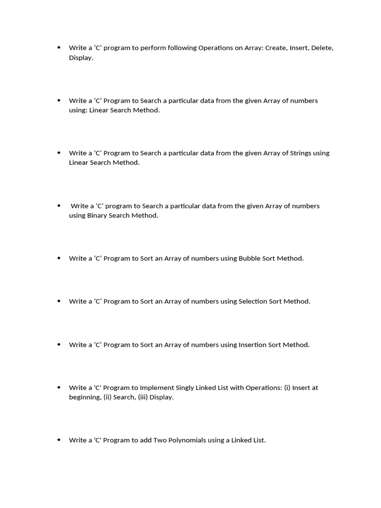 DSU Practical Questions | PDF