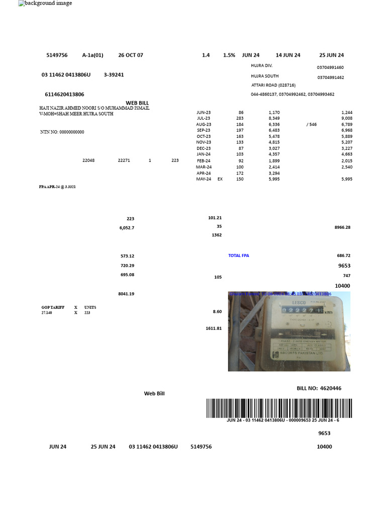 Lesco- Web Bill | PDF