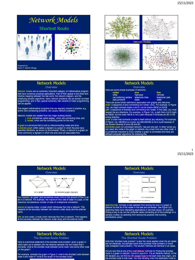 9a. Network Model Shortest Route | PDF | Algorithms And Data Structures ...