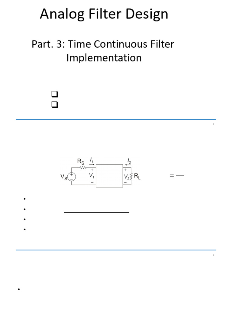 Analog FIlters OK Part - 3a - V2 | PDF | Electronic Filter | Electronic Engineering