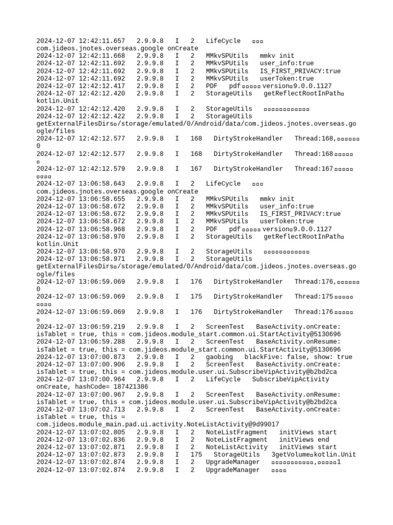 2024-12-07 78653491 Log | PDF | Embedded Linux Distributions | Mobile Computers