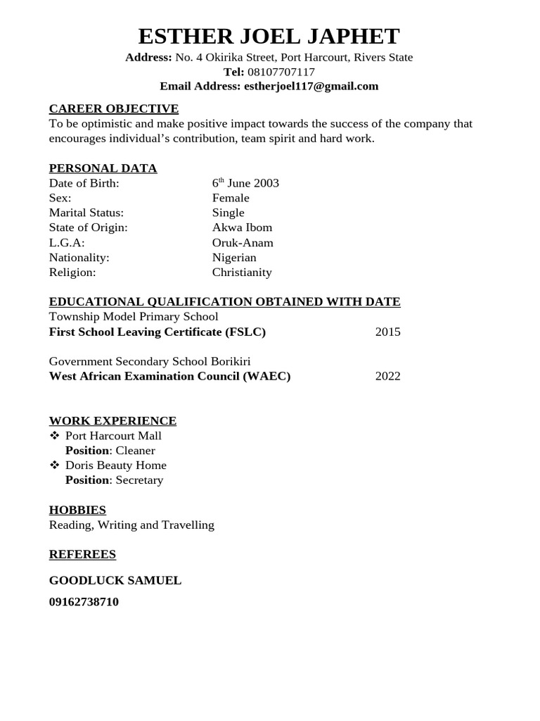 Esther Joel Japhet | PDF