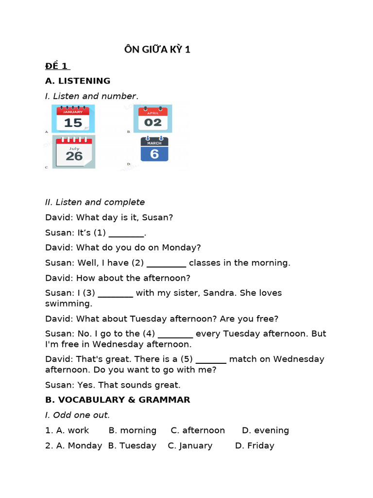 Ôn Gi A K 1 | PDF | Vietnam