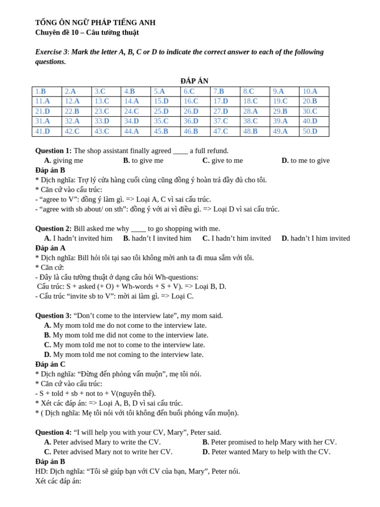 CD10 Exercise 3 KEY | PDF