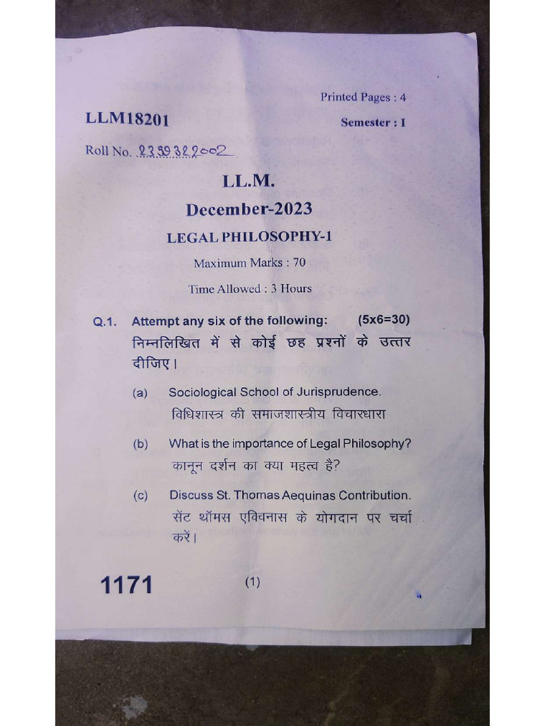 LLM 1st Sem Paper | PDF