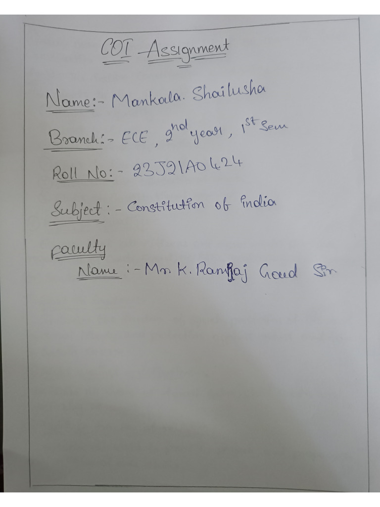 COI Assignment 1 | PDF