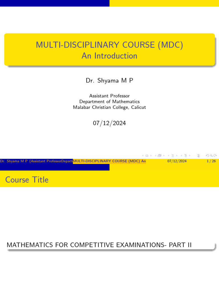 MDC Sem 2 | PDF | Reason | Mathematics