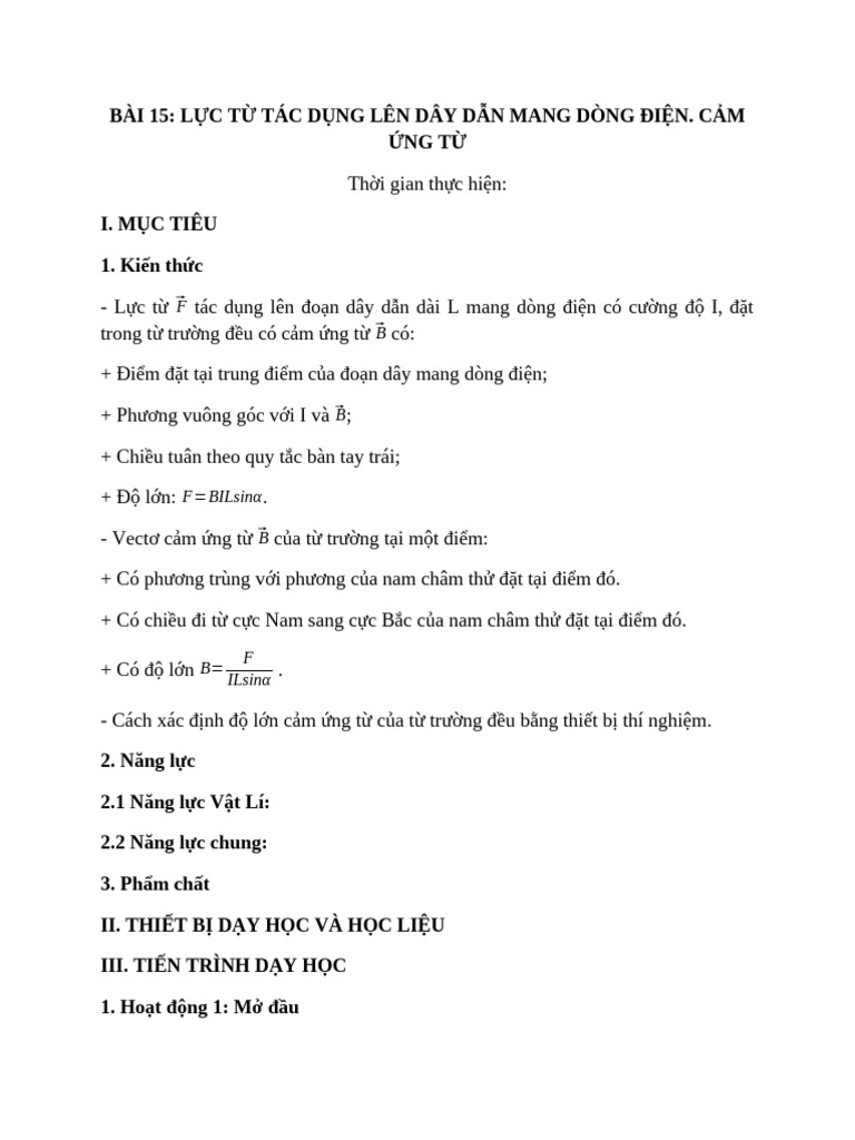 Lý 12 Bài 15 | PDF