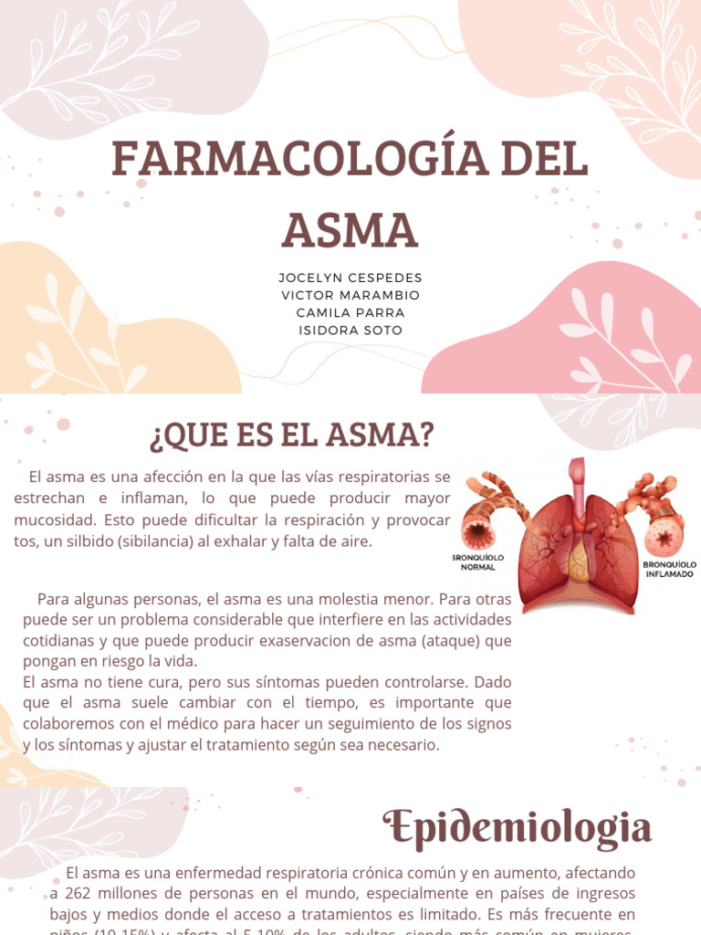 FARMACOLOGÍA DEL ASMA.pdf | PDF | Asma | Alergia