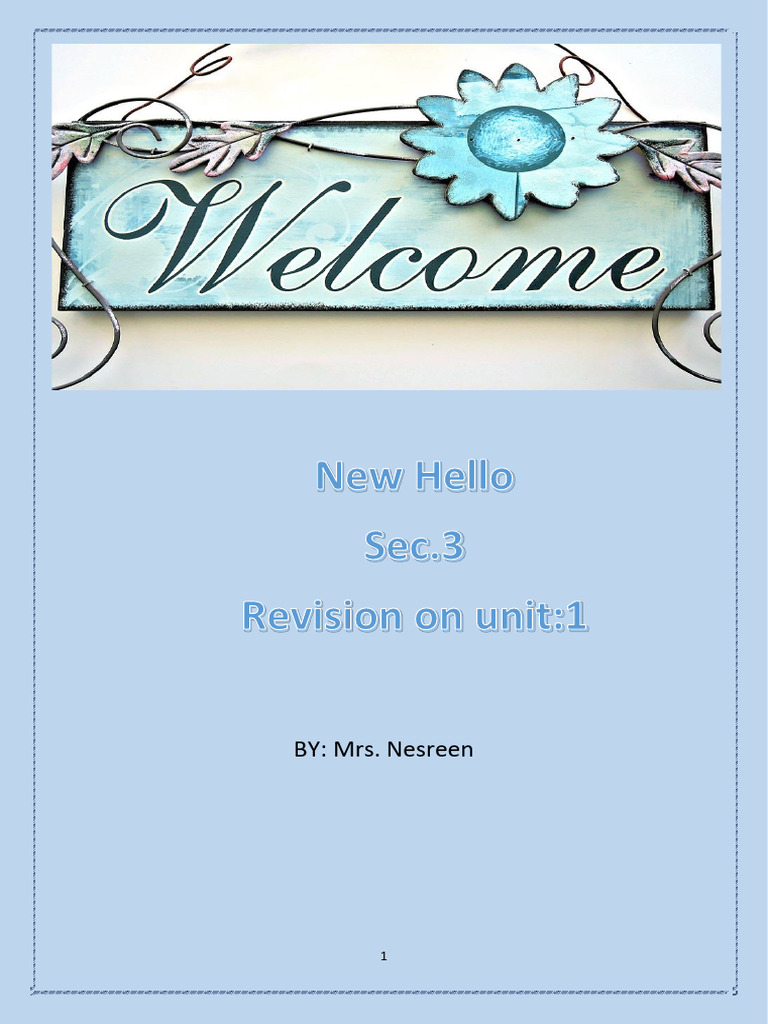 Sec.3 Rev - On Unit.1 Abwaab | PDF